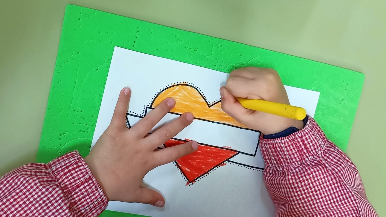 Tarjeta corazón con banda