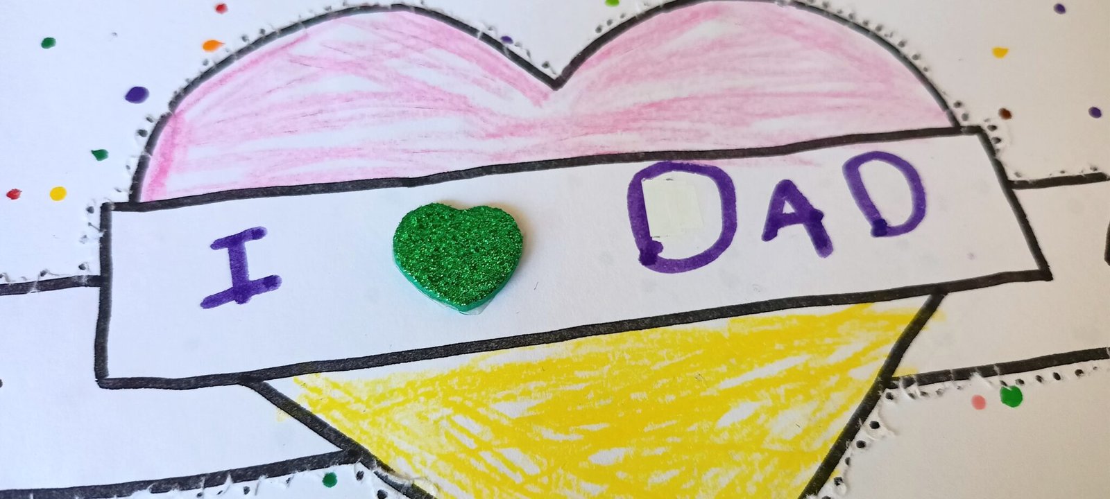 Tarjeta corazón con banda